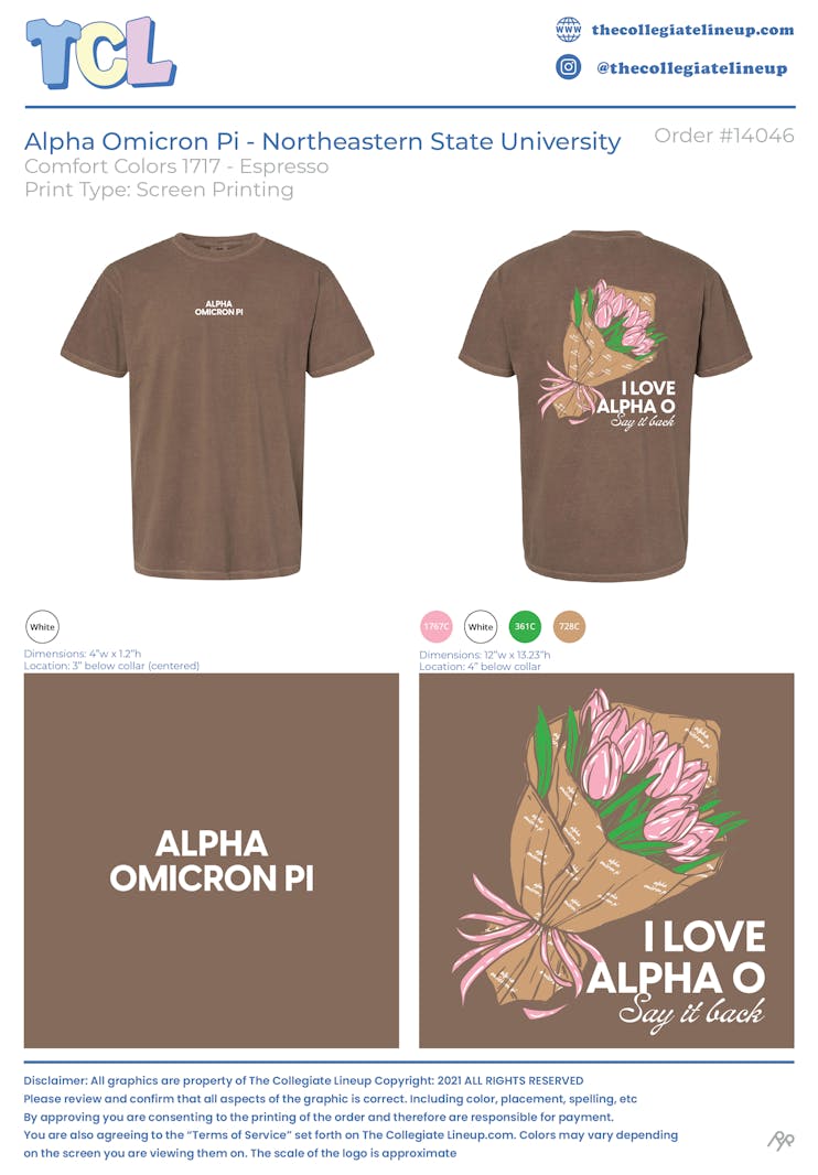 Alpha Omicron Pi Northeastern State University #14045 – The Collegiate Lineup