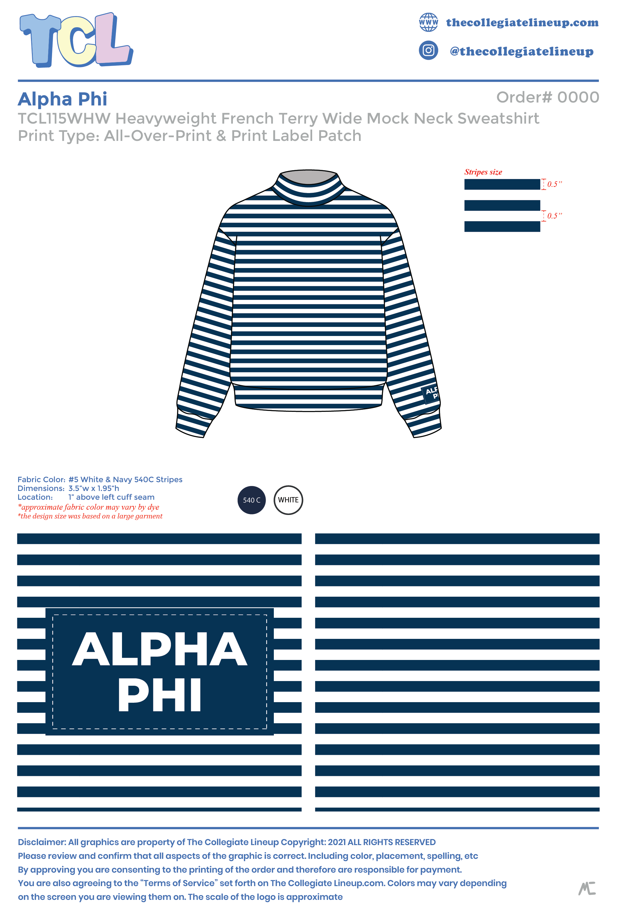 Alpha Phi Conference #2026 - French Terry Wide Mock Neck – The ...