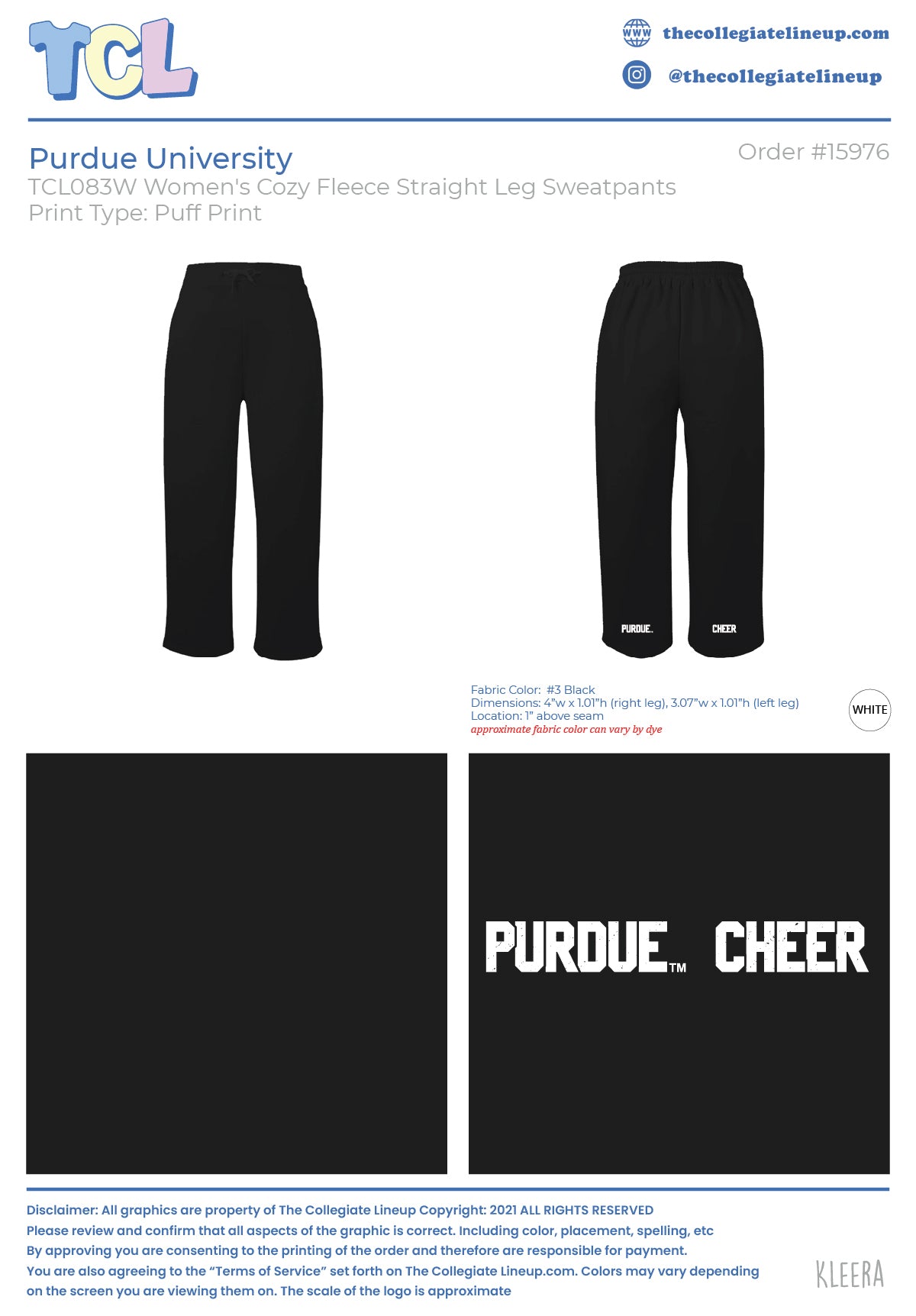 Purdue cheer sweatpants #15976 Individual Shipping – The Collegiate Lineup