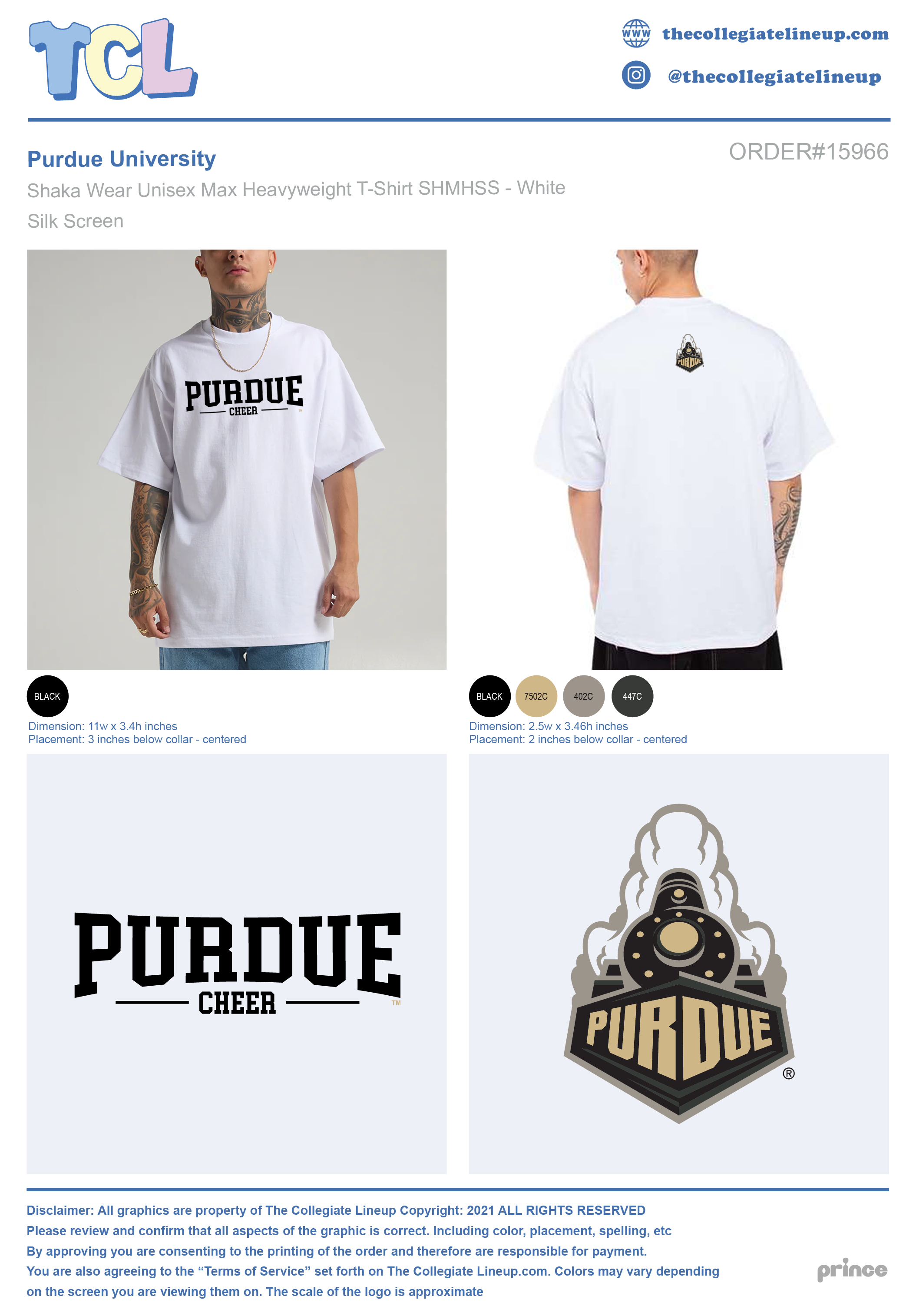 Purdue Cheer T-shirt #15966 Individual Shipping – The Collegiate Lineup