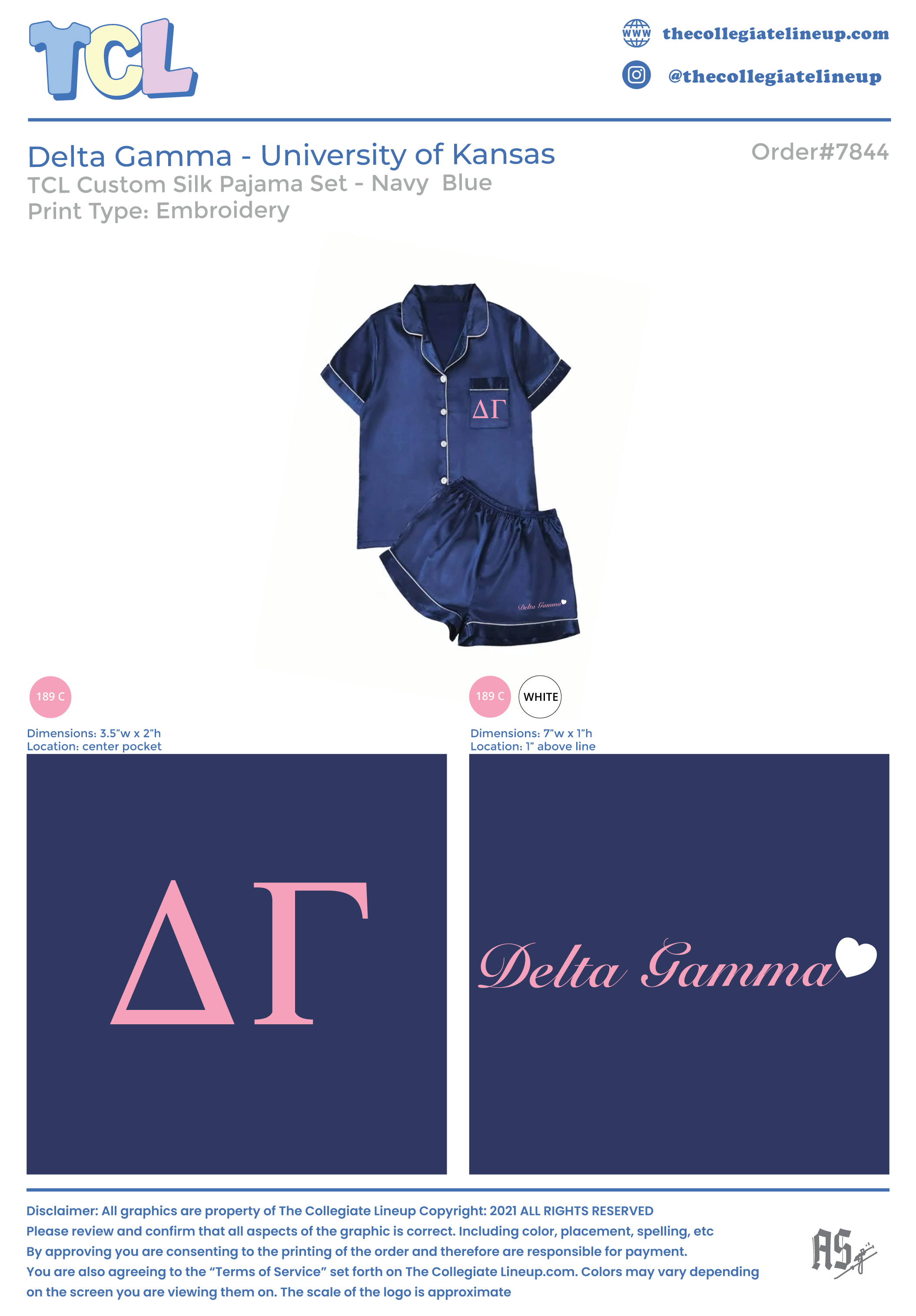 Delta Gamma University of Kansas #7844 Individual Shipping – The ...